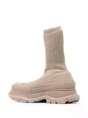 Alexander McQueen Tread Sock-style Boots - Neutrals