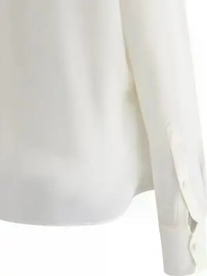 Alexander McQueen Scarf-detailed Georgette Shirt - White