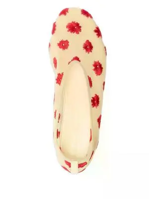 Proenza Schouler Floral-embroidered Ballet Flats