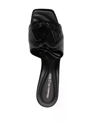 Alexander McQueen Seal Heeled Sandals - Black