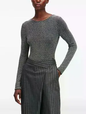 Karl Lagerfeld Crystal-embellished Bodysuit