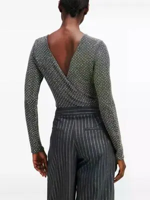 Karl Lagerfeld Crystal-embellished Bodysuit
