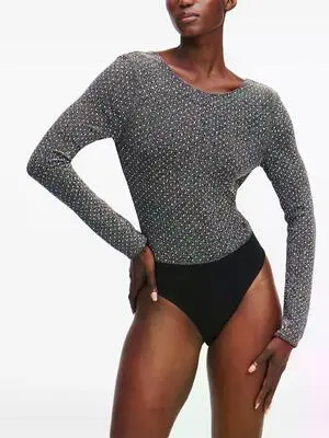 Karl Lagerfeld Crystal-embellished Bodysuit