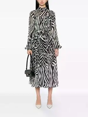 Diane Von Furstenberg Kent Zebra Print Midi Dress