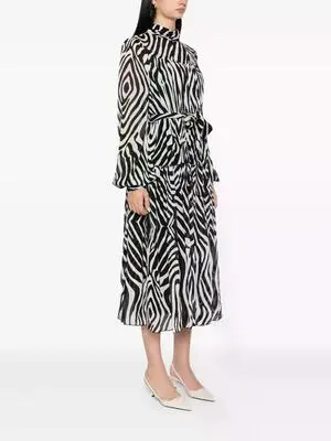 Diane Von Furstenberg Kent Zebra Print Midi Dress