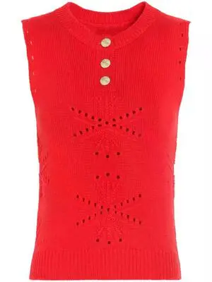 BARRIE Perforated-motif Top