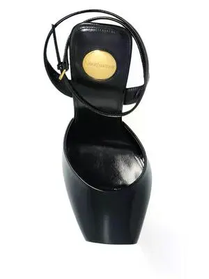 Saint Laurent 110mm La Scandale Sandals - Black