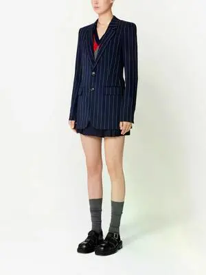 AMI Paris Striped Single-breasted Blazer