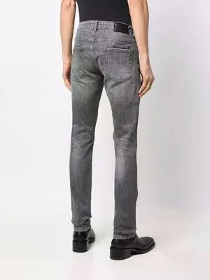 Philipp Plein Low-rise Slim-fit Jeans - Grey