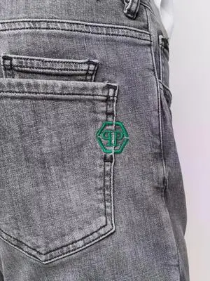Philipp Plein Low-rise Slim-fit Jeans - Grey