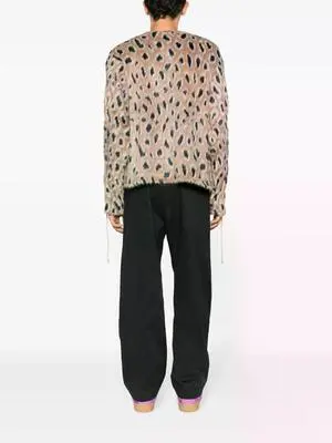BLUEMARBLE Leopard-print Brushed-finish Jumper
