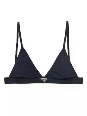 Prada Ribbed Bralette Bikini Top - Blue