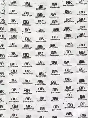 Balenciaga Monogram-pattern Print Shirt - White