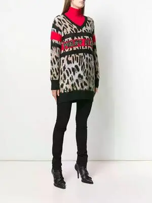 Philipp Plein V-neck Leopard Top