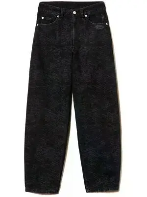 TWINSET Snake-print Wide Leg Jeans