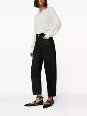 TWINSET Snake-print Wide Leg Jeans