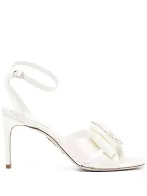 Rene Caovilla 80mm Bow-detail Leather Sandals