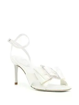 Rene Caovilla 80mm Bow-detail Leather Sandals