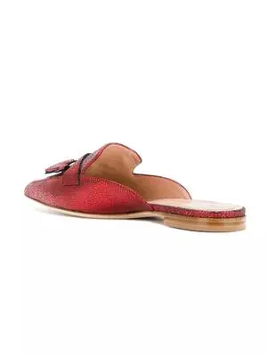 Alberta Ferretti Mia Heart Mules - Red