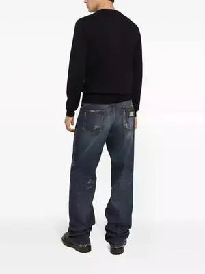 Dolce & Gabbana Logo-embroidered Virgin Wool Jumper