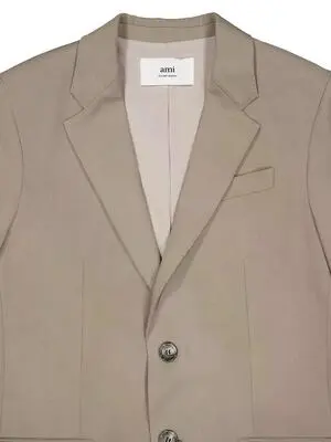 AMI Paris Single-breasted Twill Blazer