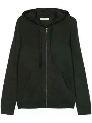 Zadig&Voltaire Zip-up Merino Wool Hoodie - Green