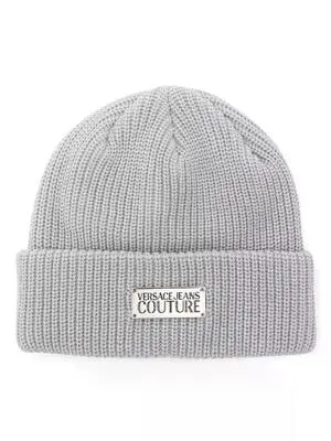 Versace Ribbed-knit Beanie Hat - Blue