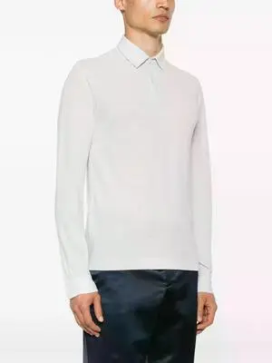 ZANONE Long-sleeve Cotton Polo Shirt