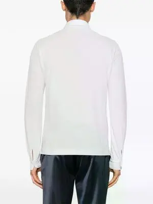 ZANONE Long-sleeve Cotton Polo Shirt