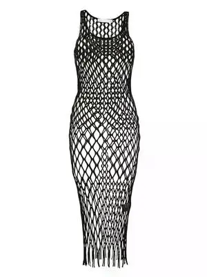 Christopher Esber Mesh-knitted Tank Dress - Black