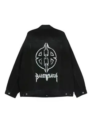 Balenciaga Logo-print Denim Jacket