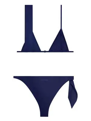 COURREGES Navy Bikini Set With Side Tie Detail
