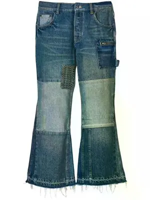 Marc Jacobs Patchwork Cropped Flared Jeans