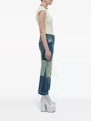Marc Jacobs Patchwork Cropped Flared Jeans