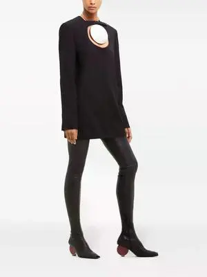 COURREGES Cut-out Virgin-wool Minidress