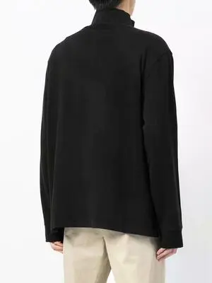 Polo Ralph Lauren Logo Embroidered Zip-up Sweatshirt - Black
