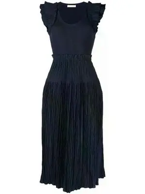 Ulla Johnson Virginia Pleated Midi Dress