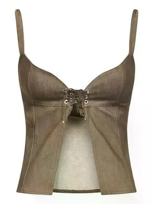 LUDOVIC DE SAINT SERNIN Sleeveless Sweetheart Neck Top