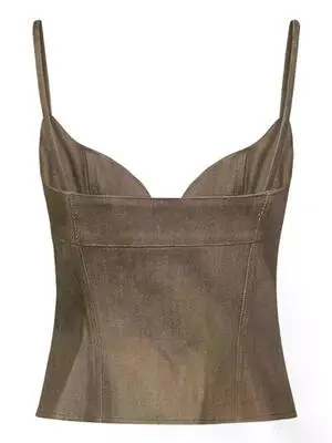 LUDOVIC DE SAINT SERNIN Sleeveless Sweetheart Neck Top