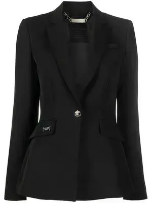 Philipp Plein Rhinestone-logo Single-breasted Blazer