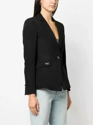 Philipp Plein Rhinestone-logo Single-breasted Blazer