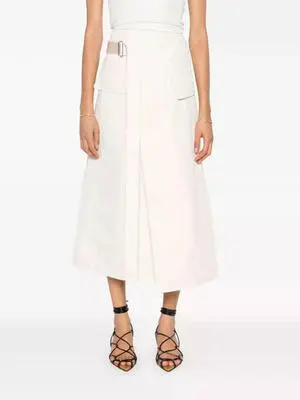 Helmut Lang Belted Wrap Midi Skirt