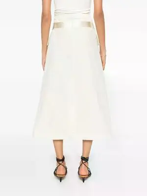 Helmut Lang Belted Wrap Midi Skirt