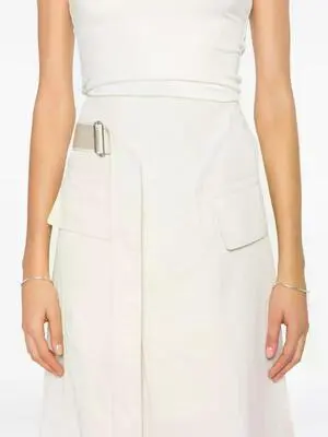 Helmut Lang Belted Wrap Midi Skirt