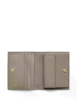 Prada Small Triangle-logo Wallet - Neutrals