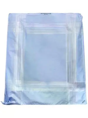 Prada Checked Cotton Mini Skirt - Blue
