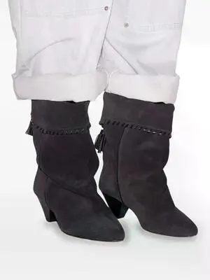 Isabel Marant Étoile Dalby Suede Calfskin Boots - Black