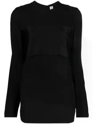TOTEME Crepe-texture Long-sleeved Top