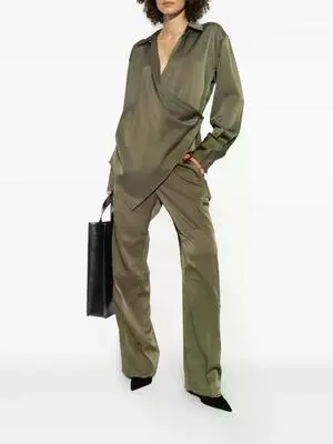 Helmut Lang Satin Straight-leg Trousers