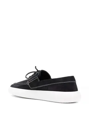 Brioni Suede Loafers With Contrast Stitching